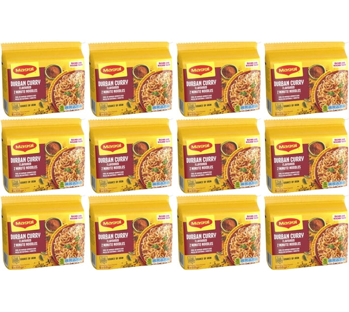 Buy Maggi 12 Durban Curry Flavoured 2 Minute Instant Noodles (4080 g ...
