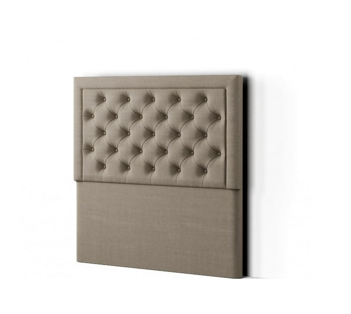 Someone’s in a Makro Gabriella Deep Buttoned Velvet Headboard - Light ...