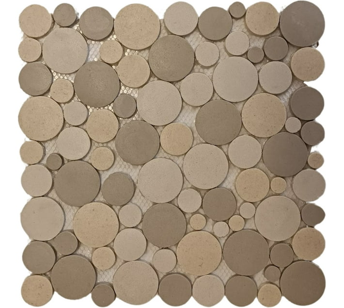 Earthstone Resin Mosaic - Calico Rounds (per sheet) Rustic Modern ...