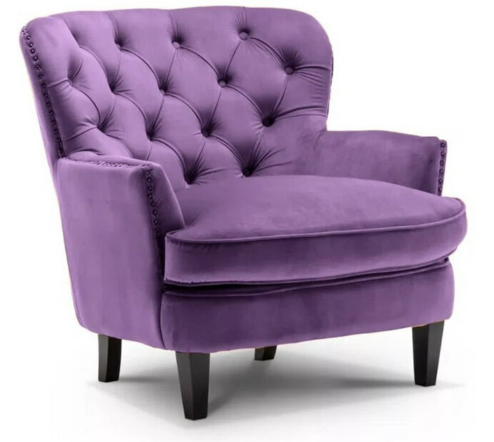 AK Nova Accent Armchair NA 1 Seater Sofa (Finish Colour - PURPLE, Pre ...