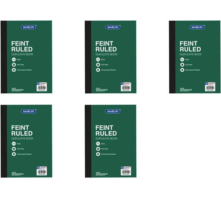 Marlin Duplicate Books A5 Duplicate Books Feint (Green) | Makro
