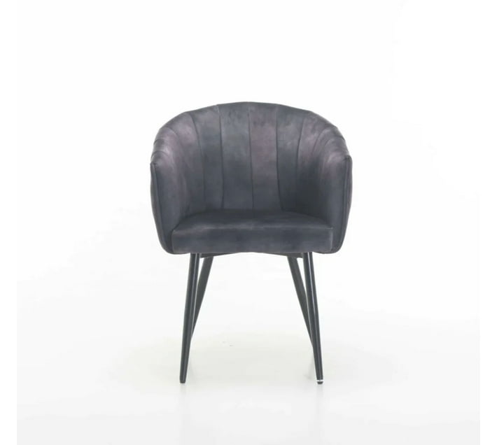 VIVIDITTO Fabric Dining Chair (Set of 1, Finish Colour - GREY) | Makro