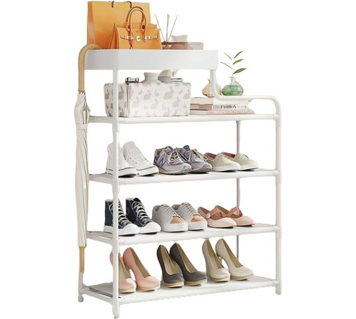 Generic Metal Shoe Rack (White, 5 Shelves) | Makro
