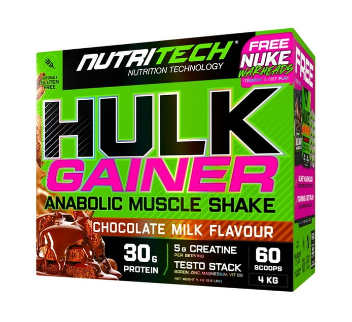 Nutritech 4kg Hulk Gainer Box Chocolate Milk | Makro