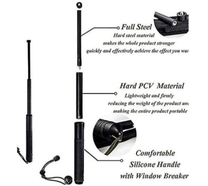 INE Aluminum Trekking Poles Posture Corrector For Sports (Black) | Makro