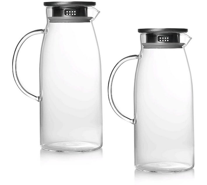 The Good Sport Kitchen Glass Pitcher Hot/Cold Water Set of 2 - M ...