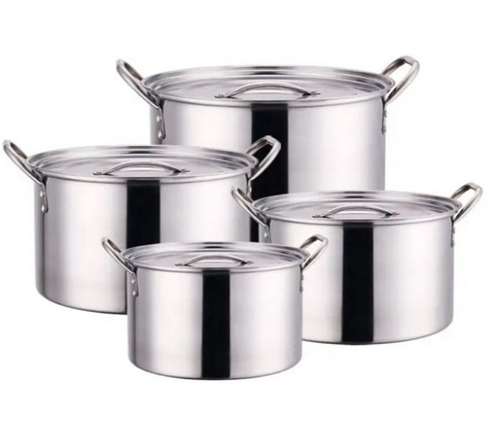 Buy Stock Pot Stainless Steel Cookware Set Pot with Lid 0 L capacity ...