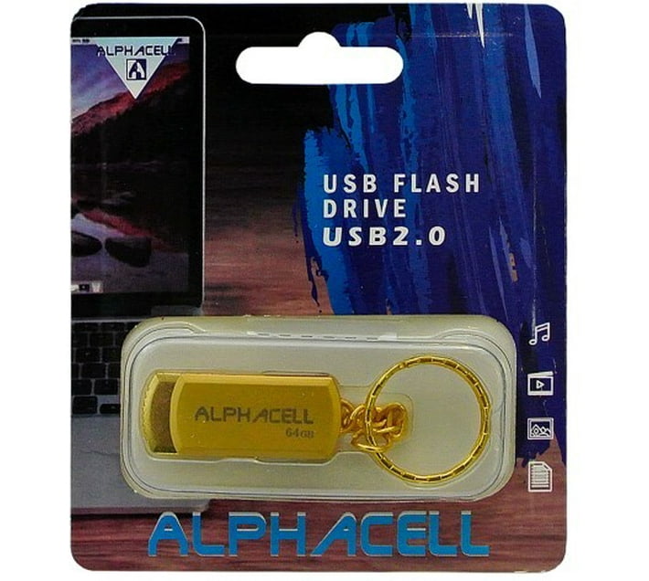 Buy Alphacell Flash drive - 64GB - USB2.0 64 GB (Gold, Lightning) in ...