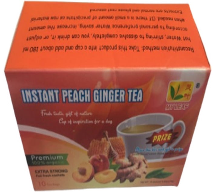 MY LEAF Instant Peach Ginger Tea Instant Tea Box (10 x 10 Bags) | Makro