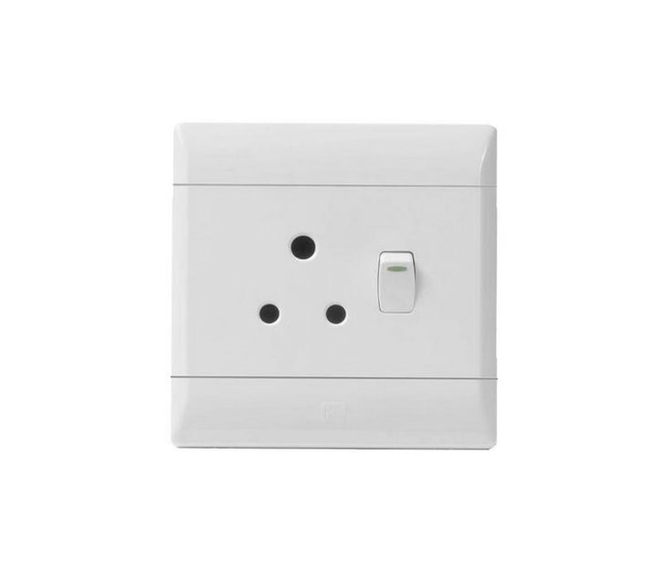 Someone’s in a Makro Cbi Single Switch Plug - 4X4 White Mood