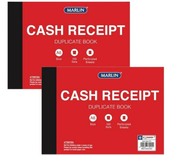 Marlin FS071D A6 Cash Receipt Duplicate Books (1 Sets) | Makro