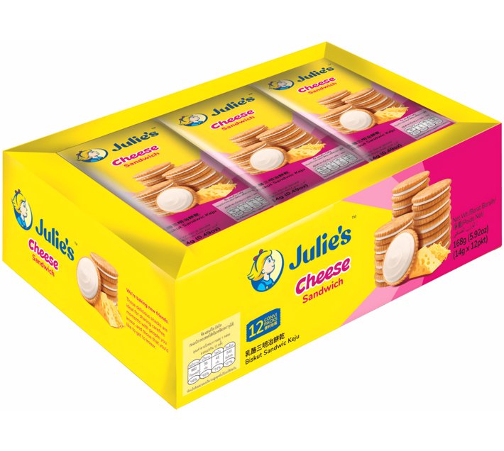 JULIES Cheese Sandwich 168grm (Till Point) – Case of 12 Cheeselets (168 ...