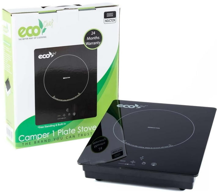 Eco Chef Single Camper Stove Induction Cooktop (Black, Touch Panel) | Makro