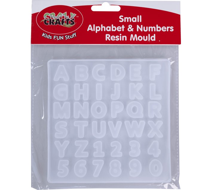CRAZY CRAFTS Resin Mould - Small Alphabet & Numbers Do-it-yourself Kits ...