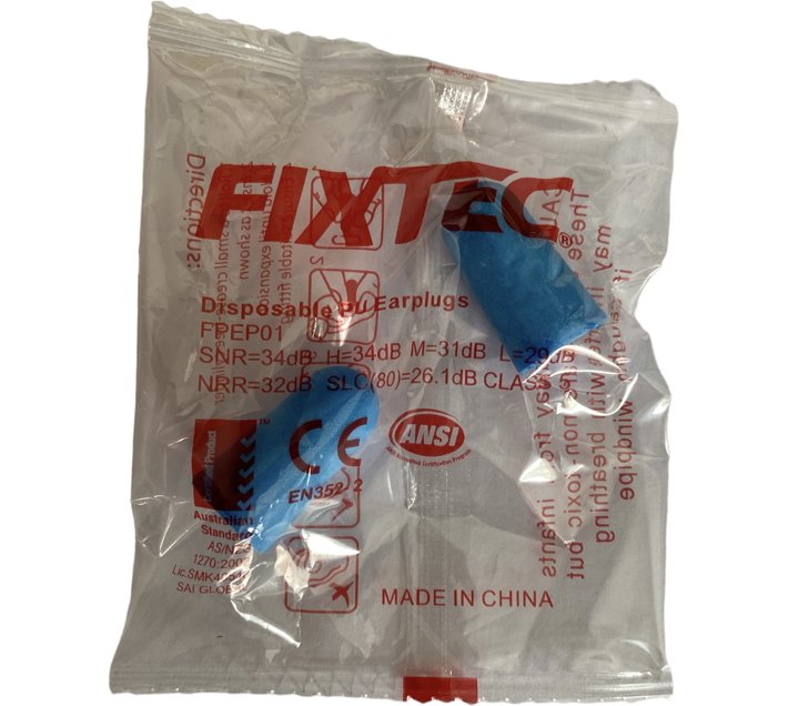 FIXTEC Disposable Earplugs PU Behind The Head Foldable Ear Muff (Pack ...