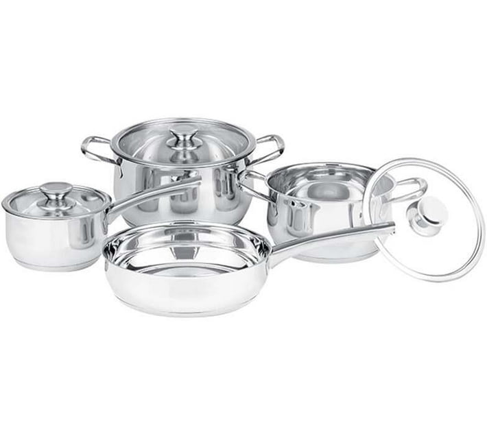 Legend Master Chef 7pce Cookware set Stainless Steel Cookware Set | Makro