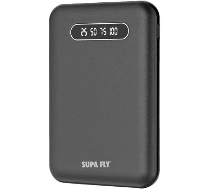 Superfly 5000 mAh Wired & Wireless Power Bank (Black, Lithium Polymer ...