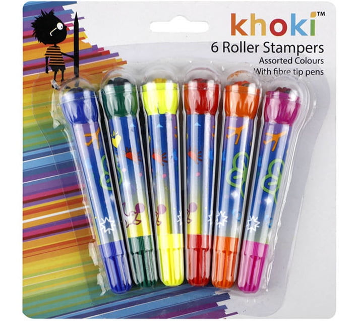 Buy Khoki Art+Craft Felt-Tip Pens Rollerstamp 6 Piece Craft Kits Art ...