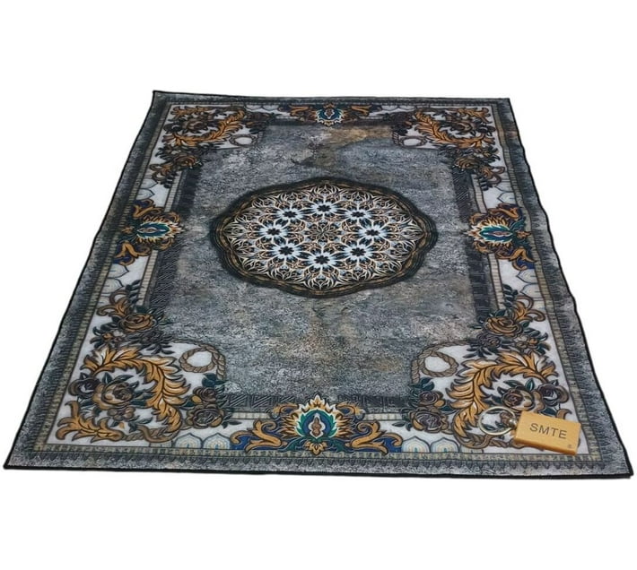 SMTE Grey Polyester Area Rug (150 cm, X 200 cm, Rectangle) | Makro