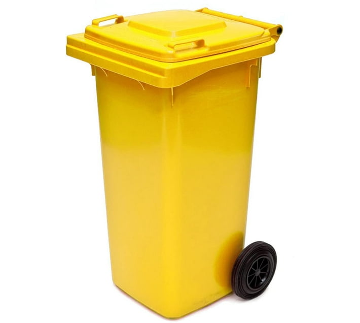 gloryhome 10070 Plastic Dustbin (Yellow) | Makro