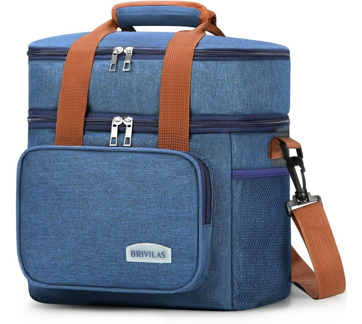 Brivilas Insulated Cooler Bag with Shoulder Strap Waterproof Lunch Bag ...