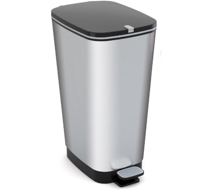 Keter 9902176818575 Steel Dustbin (Silver) | Makro