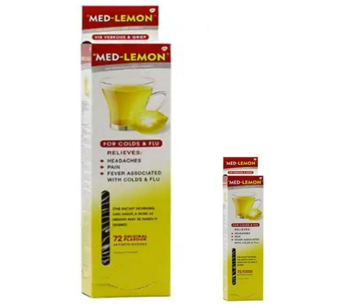 Buy Med-Lemon Hot Medication Drink – 72 Single Sachets | Fast Relief ...