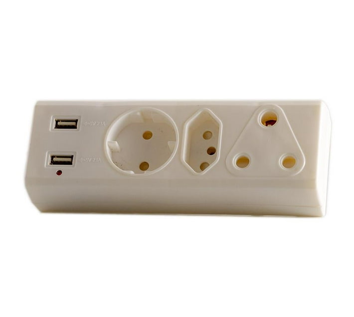 Someone’s in a Makro UNITED ELECTRICAL 3 Way Adaptor with Double USB ...