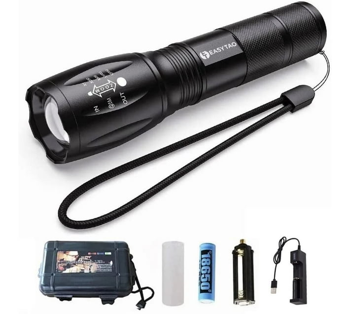Generic Rechargeable LED Flashlight Portable Torch Light 1600 Lumens ...