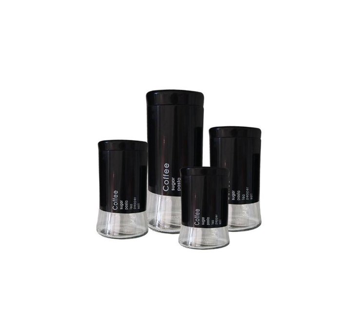 Someone’s in a Makro Glass Transparent Jar Canisters Set - 4 Piece ...