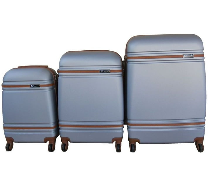 SMTE - Mooistar 3 Piece Nexco Travel Luggage Bag Set - Silver Cabin ...