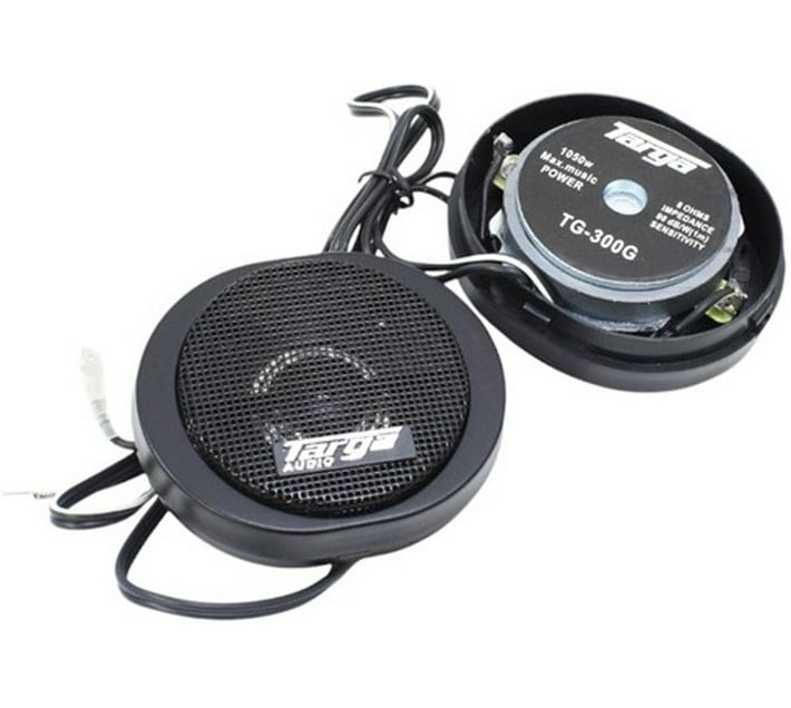 Targa TG-300G Pro-Series Tweeter Dash Mounted Round Car Speaker (1050 W ...