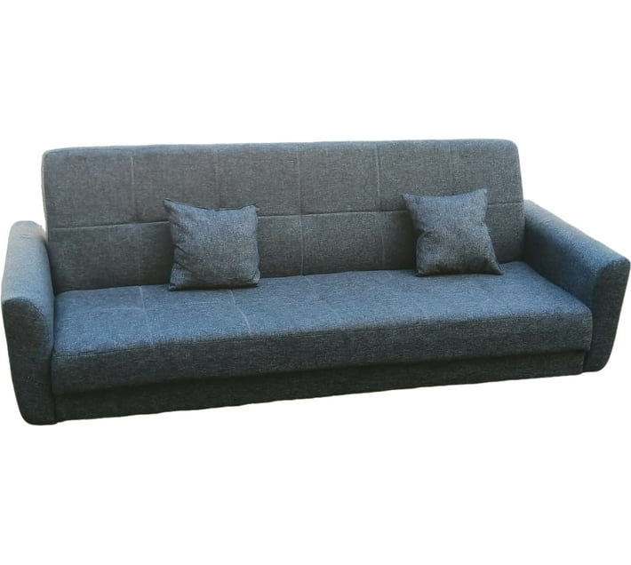 ST Sleeper Couch NA 2 Seater Sofa (Finish Colour - Grey, Pre-assembled ...
