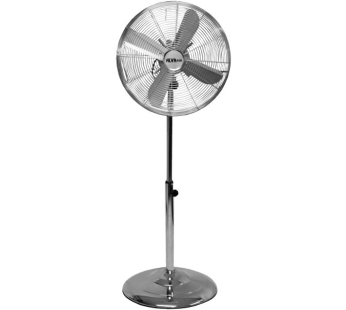 Alva Air 40cm Metal Fan A++ 4 Blade Pedestal Fan (Silver, Pack of 1 ...
