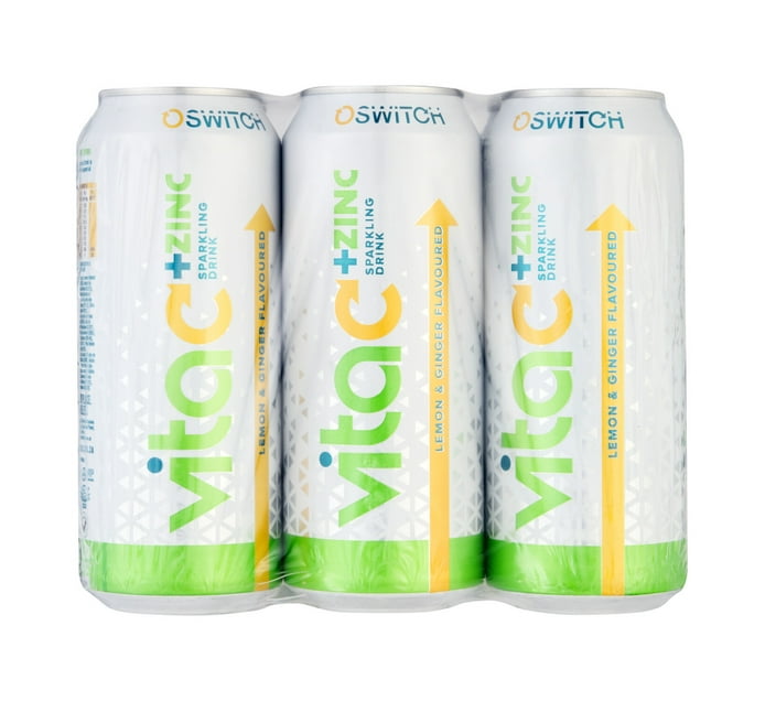 Buy Switch Vita C Sparkling Lemon & Ginger Flavoured Energy Drink 6 x ...