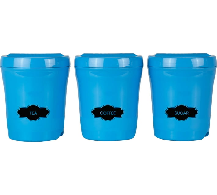 Buy Otima Plastic Tea Coffee & Sugar Container - 900 ml (Pack of 3 ...
