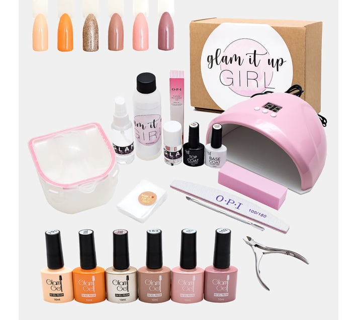 GLAM IT UP GIRL High Quality UV/LED Glam Gel Nail Polish Starter & Soak ...