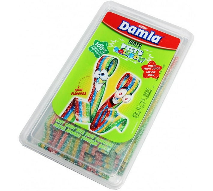 DAMLA Sour Belt Rainbow 100 Pieces Box (900 g) | Makro