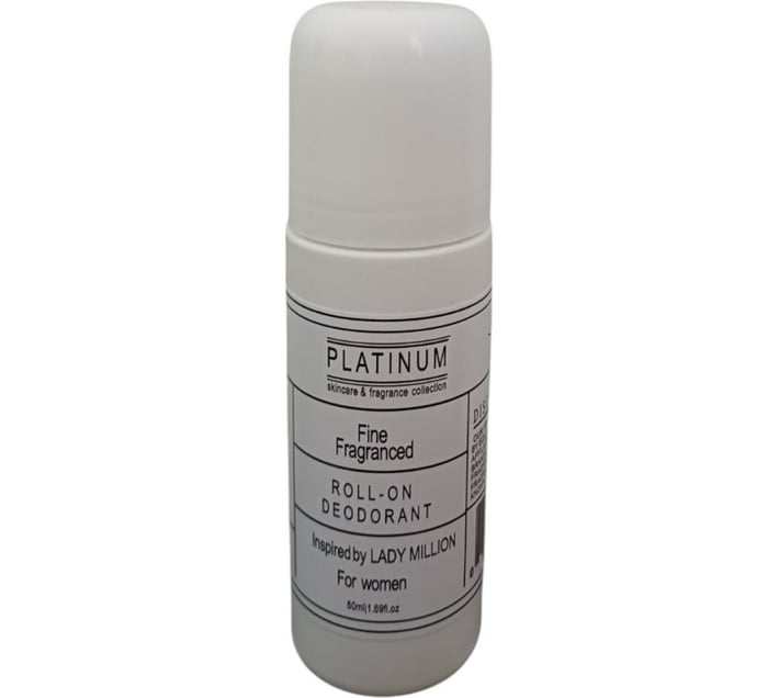 Platinum Cosmetics & Skincare 50ml Inspired by Lady Million Deodorant Roll-on - For Women (50 ml ...