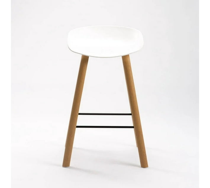 Galliano Luxury Kitchen Stool - White Metal Bar Stool (Finish Colour ...