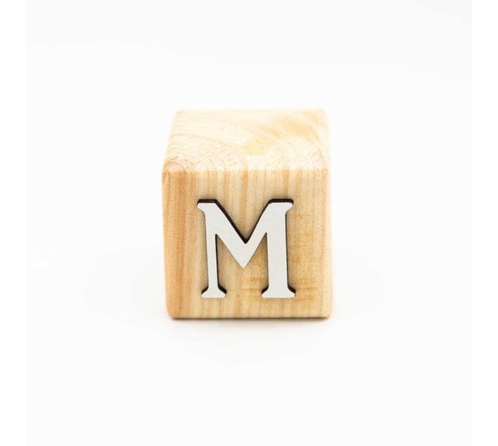 Wooden Alphabet Blocks(M) block construction Wooden Blocks (Beige) | Makro