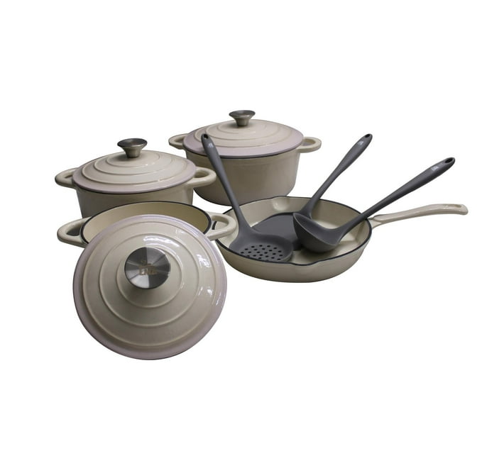 Someone’s in a Makro LMA Cream - 10 Piece Cast-Iron Cookware Pots ...