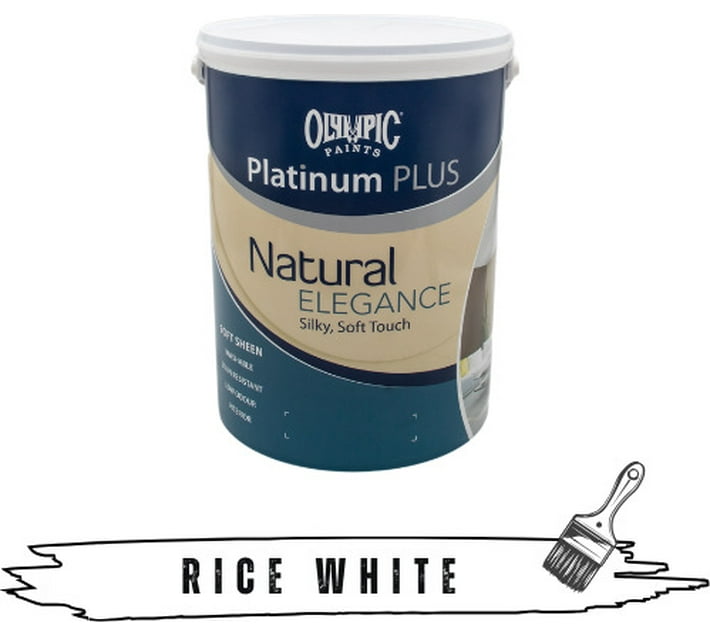 Olympic Paints Natural Elegance Rice White Emulsion Wall Paint (5 L ...
