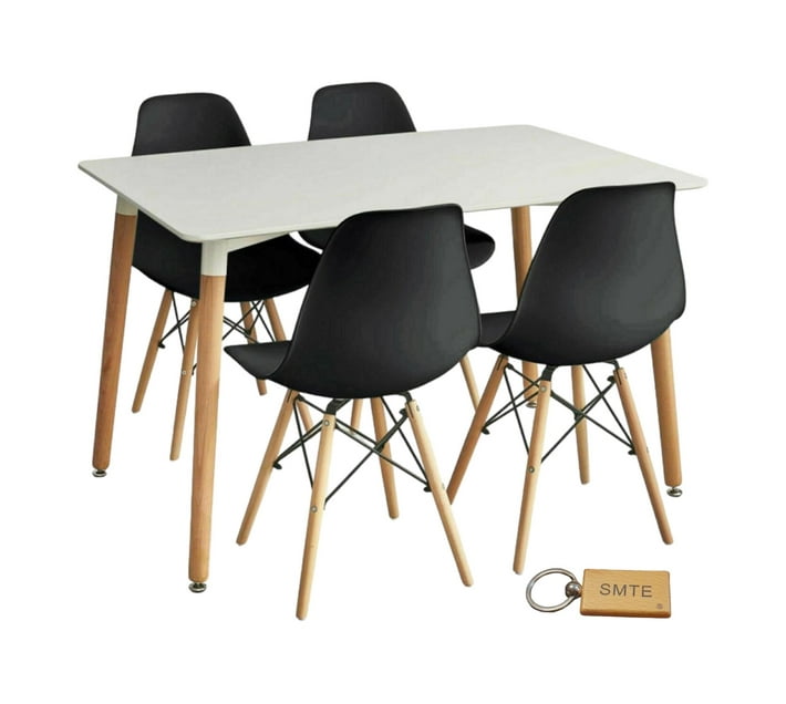 Someones In A Makro Modern 5 Piece Dining Table And Wooden Leg Chair Set