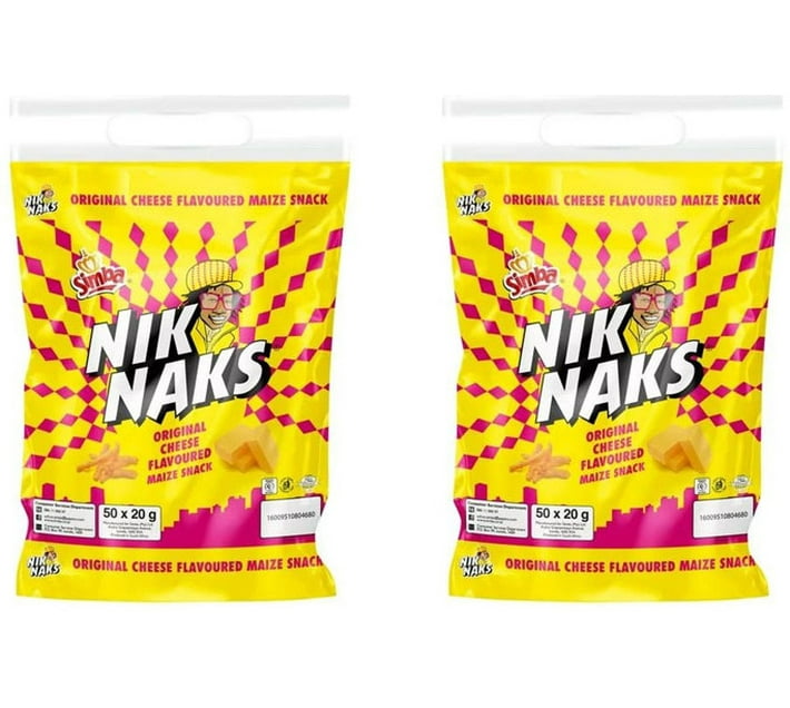 Buy Simba Nik Naks Pack of 2 x 50s (100 x 20 g) in Bulk | Makro Business