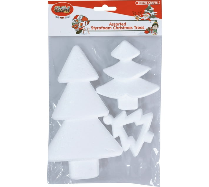 Crazy Crafts Assorted styrofoam christmas trees Do-it-yourself Kits Art ...