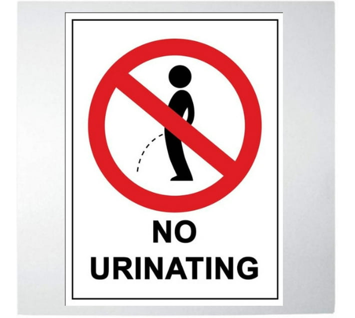 sign No Urinating Sign 29cm X 29cm Emergency Sign () | Makro