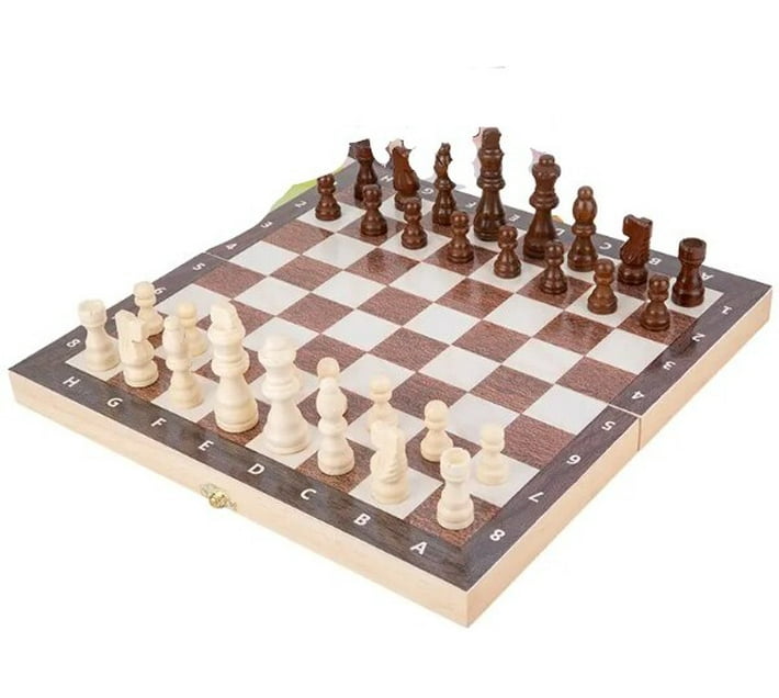 Buy Vinex Chess Set Solid Wood High-grade Mini Folding Chess Board Game ...