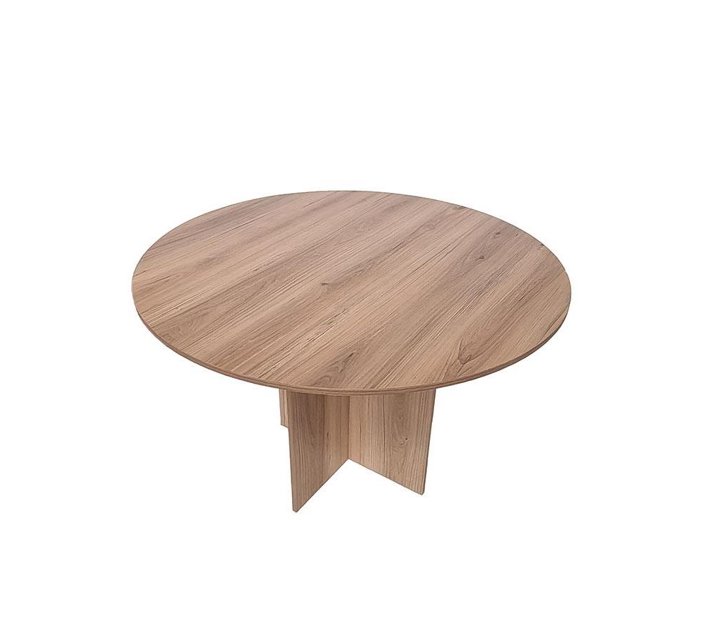Someone’s in a Makro Cardiff Conference Table - Round 120cm - Sahara Mood