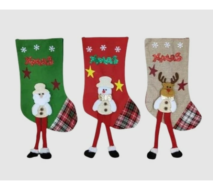 SM 3D Christmas Stockings (12 pcs) Pack of 3 (Multicolor) | Makro